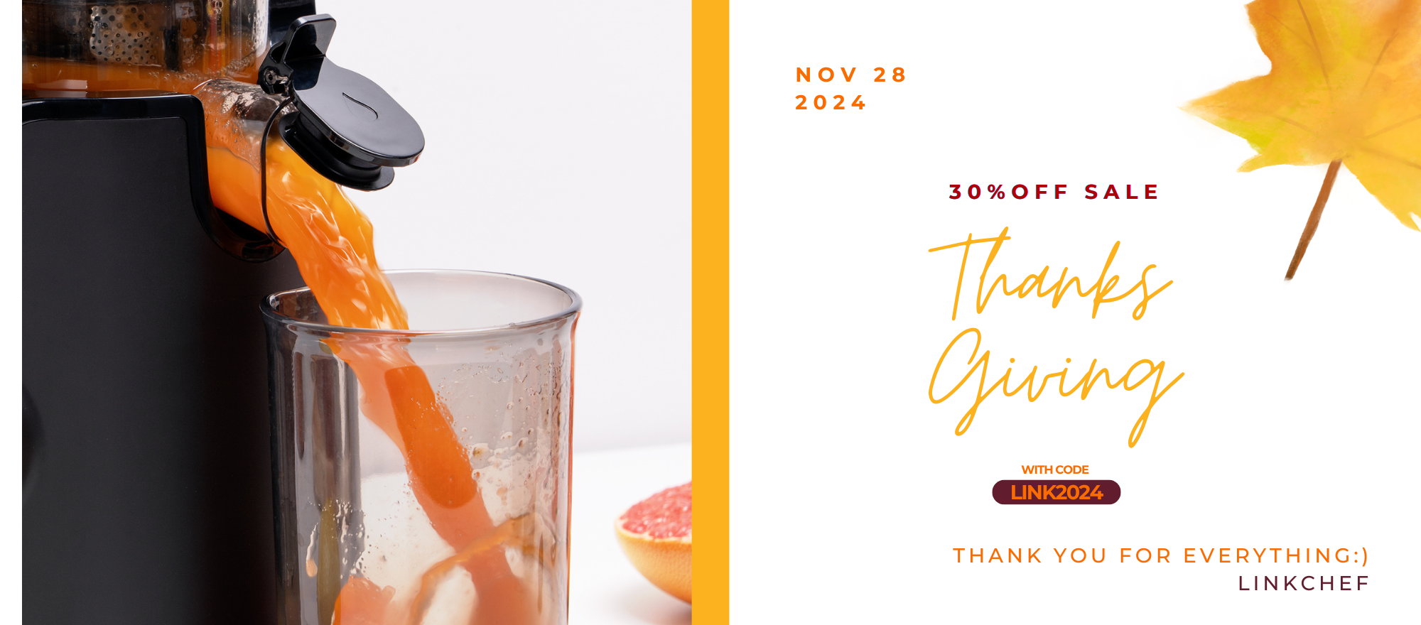 Celebrat Thanksgiving with Exclusive Deals from LINKChef
