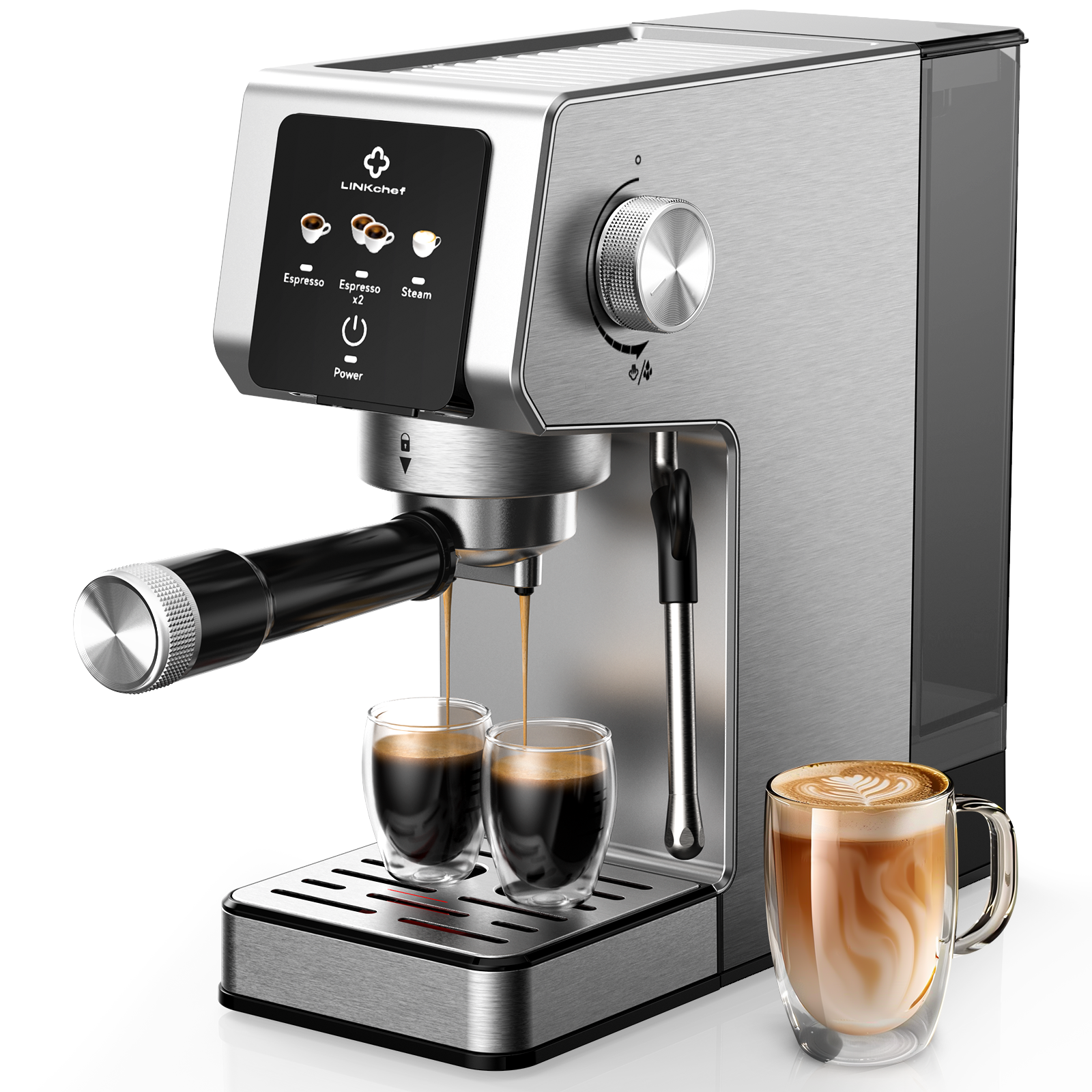 LINKChef Espresso Machine 20 Bar, Professional Espresso Maker with Mil