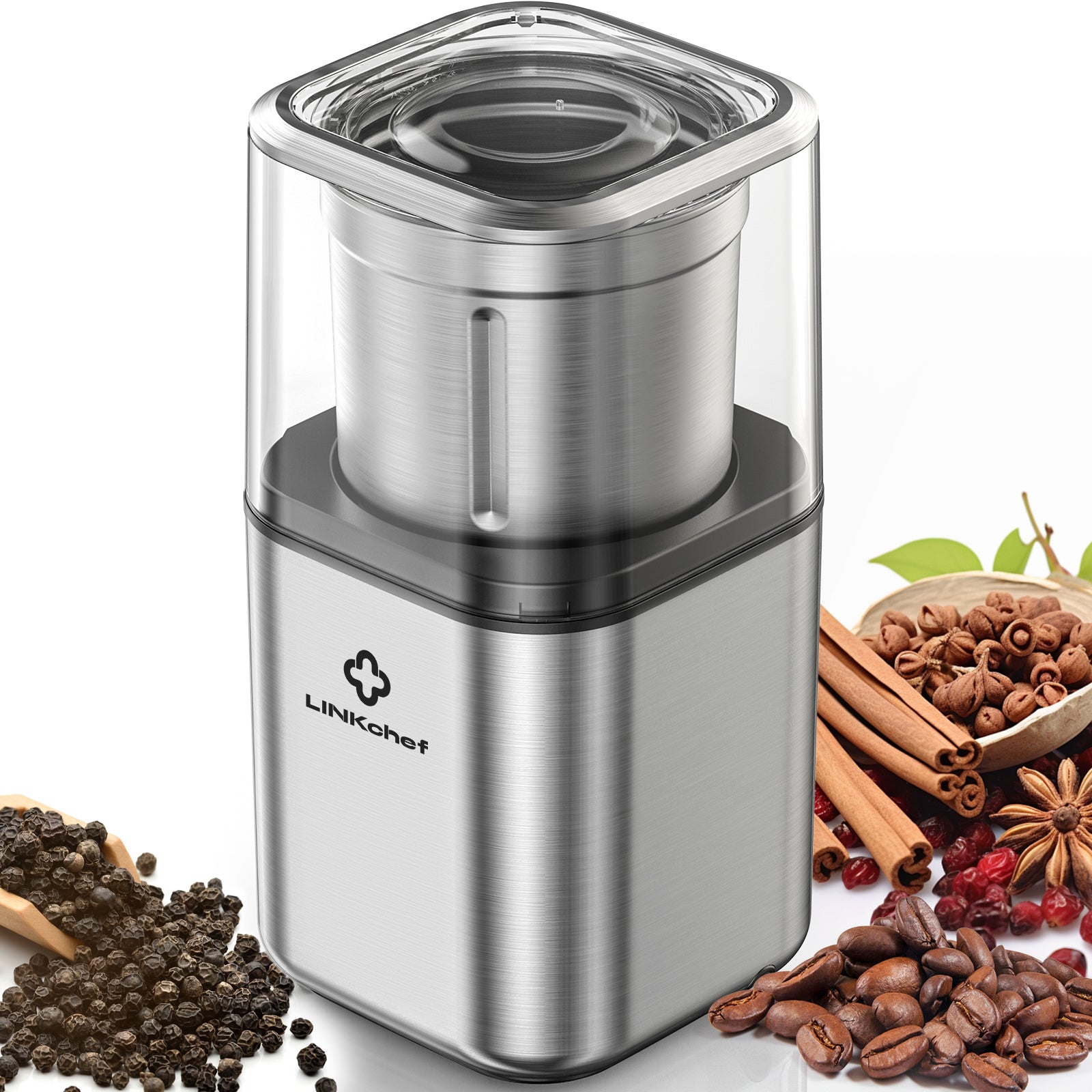 LINKChef Coffee Grinder,Coffee Bean Grinder,Spice Grinder with Stainle