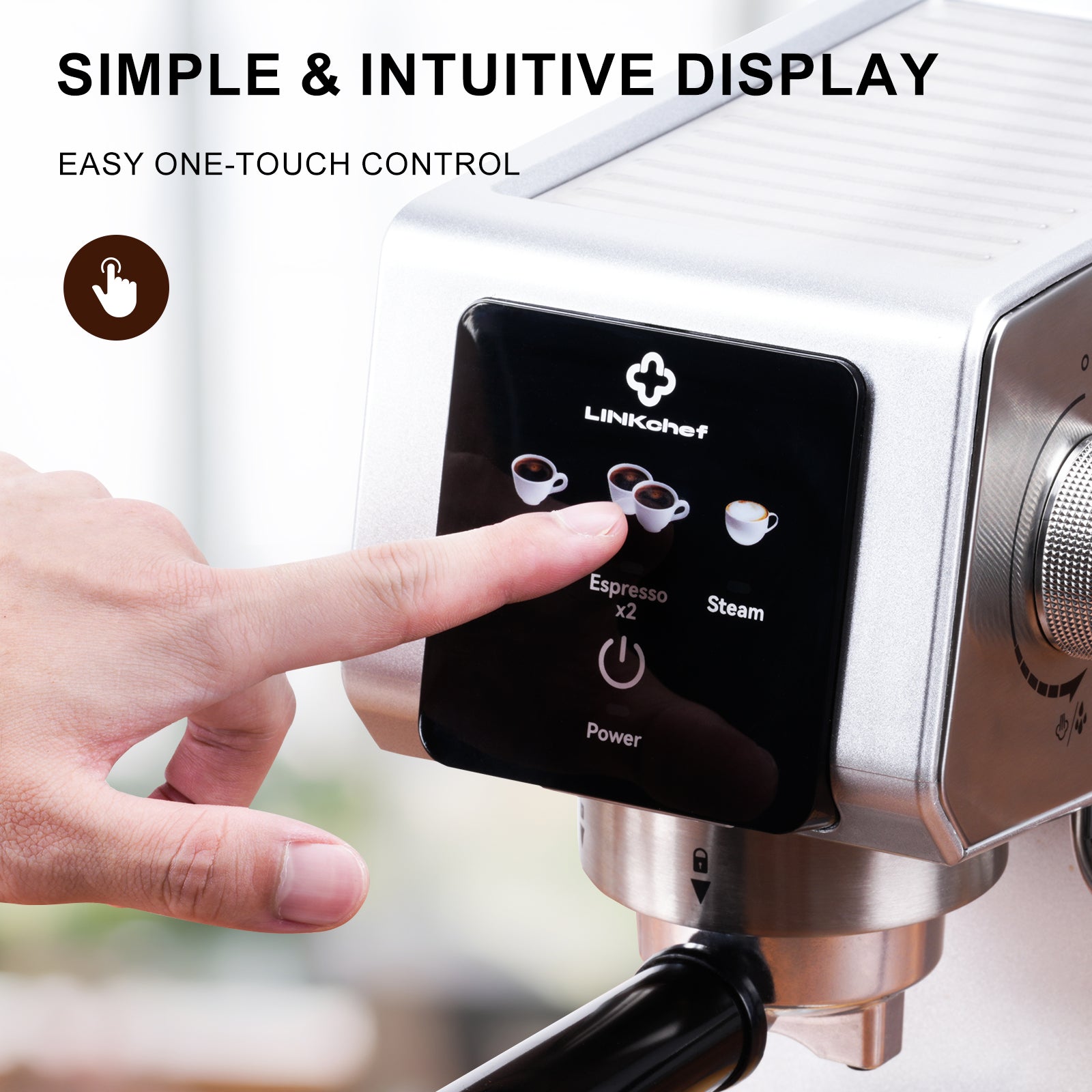 LINKChef Espresso Machine 20 Bar, Professional Espresso Maker with Mil